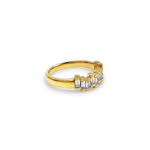 Baguette Diamond Ring in 18K Yellow Gold – www.igorman.com