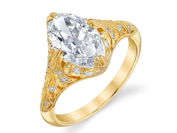 Antique Moval Diamond Engagement Ring – www.igorman.com