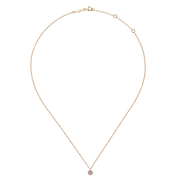 Pavé Diamond Necklace in Rose Gold – www.igorman.com